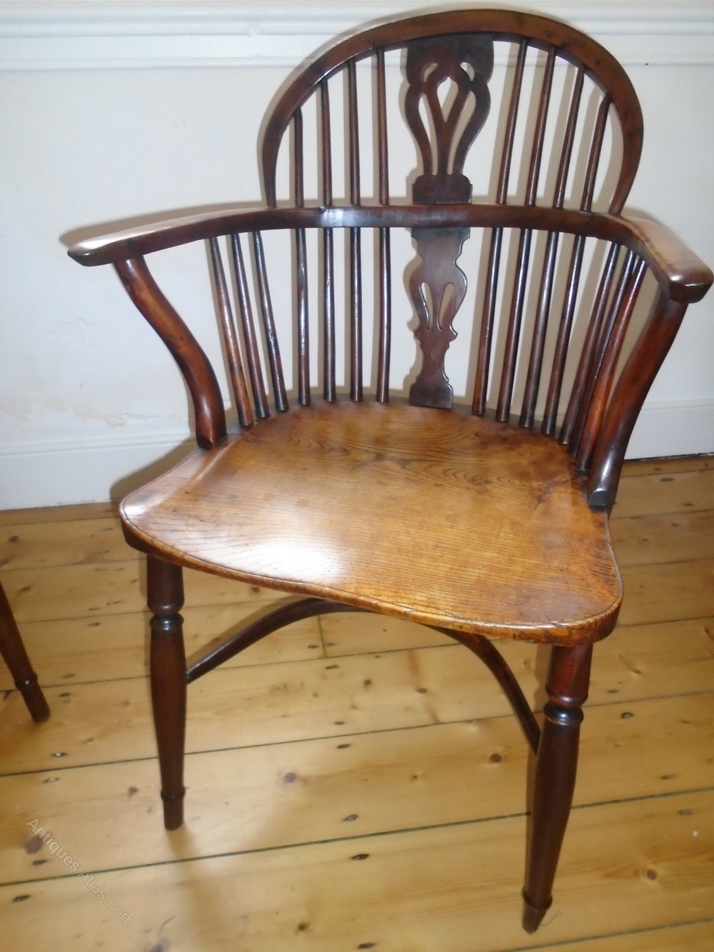Pair Regency Yew Windsor Chairs - Antiques Atlas