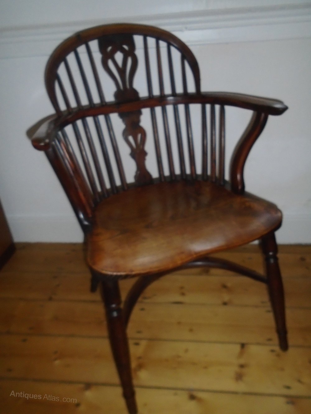 Pair Regency Yew Windsor Chairs - Antiques Atlas