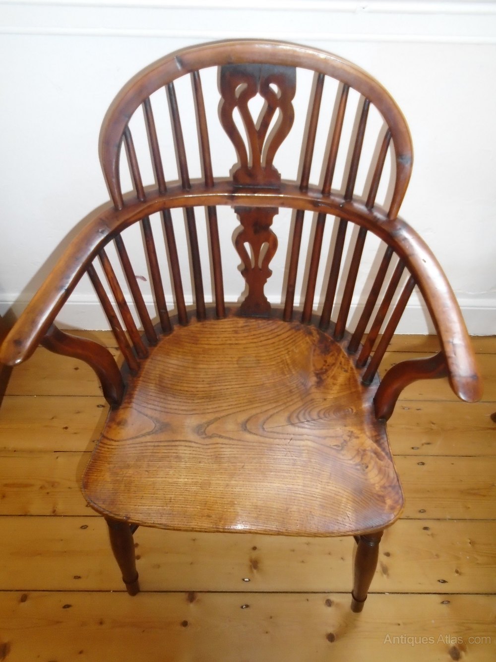 Pair Regency Yew Windsor Chairs - Antiques Atlas