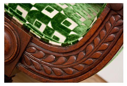 A Regency Double Scroll Ended Mahogany Sofa Re Upholstered - Antiques Atlas