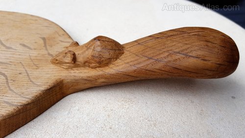 Antiques Atlas - Mouseman Oak Cheese Board