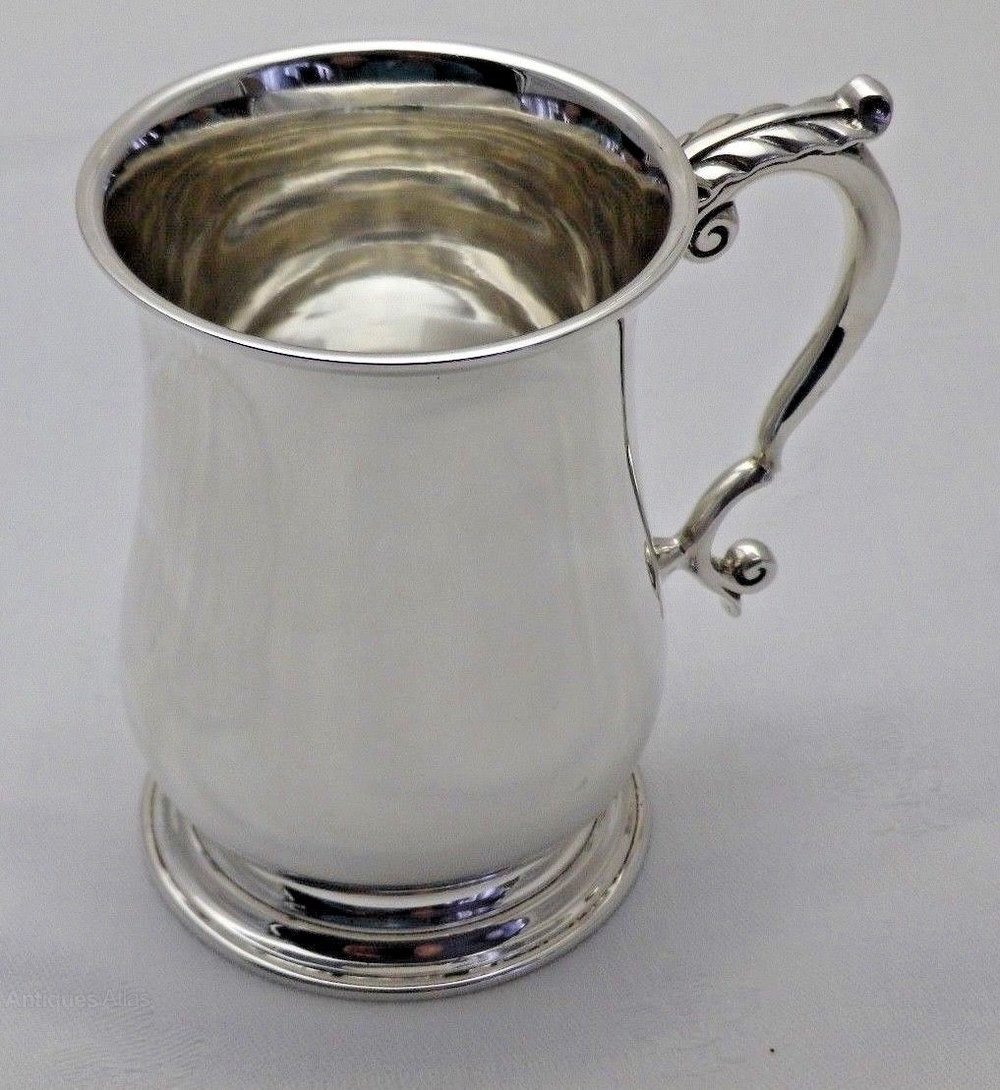 Antiques Atlas - Vintage Solid Silver 1/2 Pint Tankard 194g