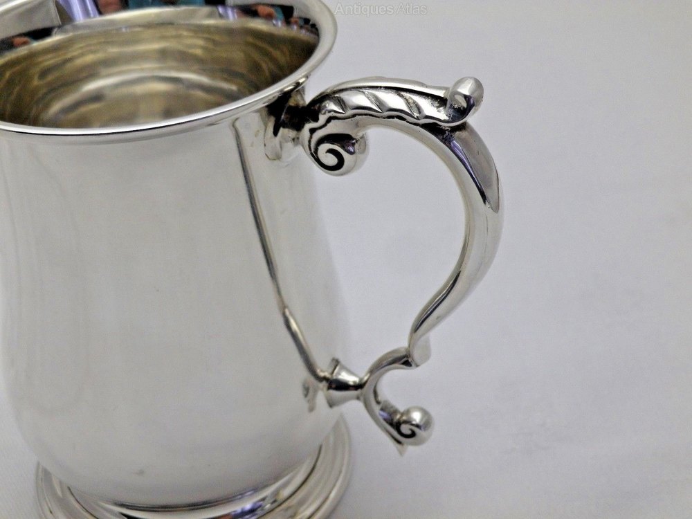Antiques Atlas - Vintage Solid Silver 1/2 Pint Tankard 194g