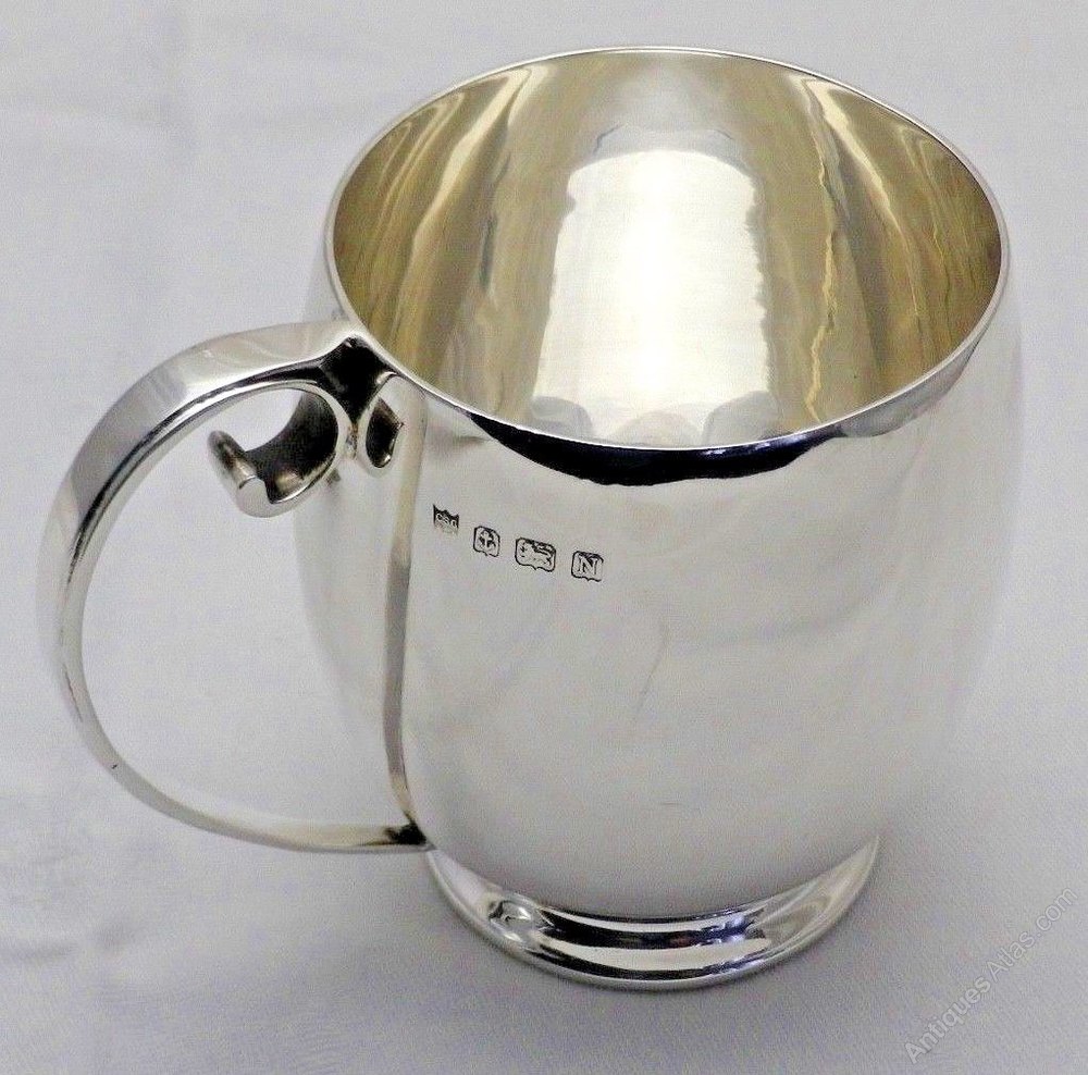 Antiques Atlas - Vintage Solid Silver 1/2 Pint Tankard 215g