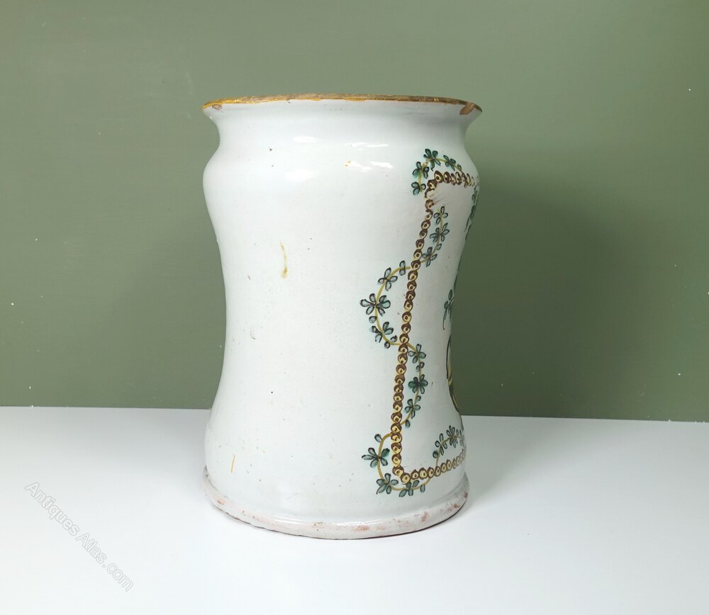 Antiques Atlas - 18th C Decorated Delft Vase