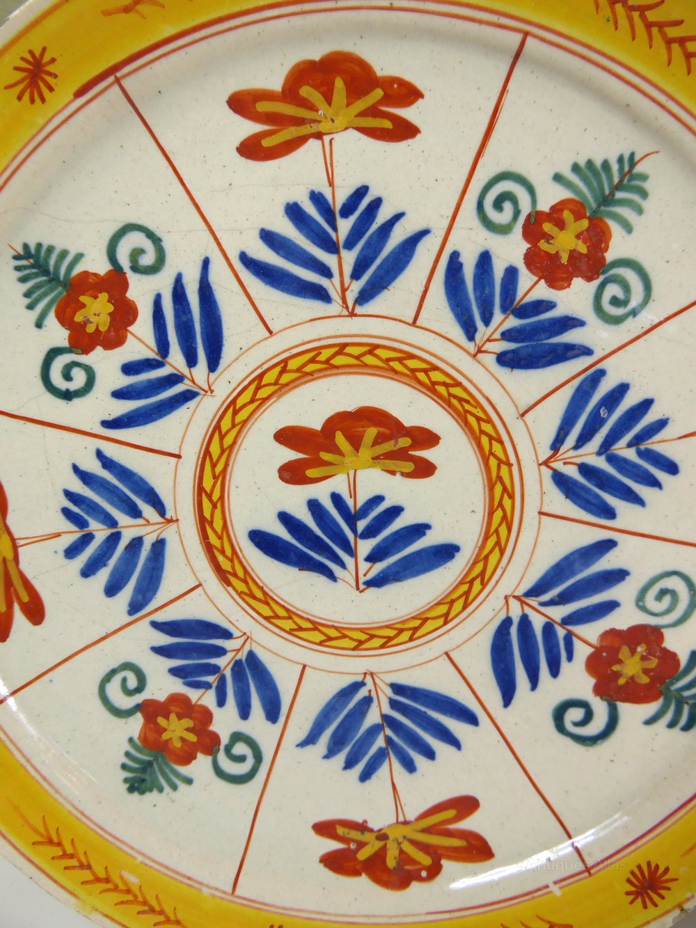Antiques Atlas - 18th C Delft Polychrome Plate