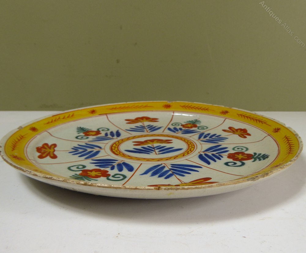 Antiques Atlas - 18th C Delft Polychrome Plate
