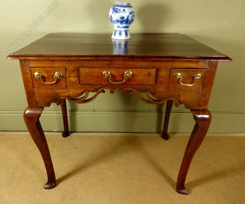 18th C Oak Low Boy Table - Antiques Atlas