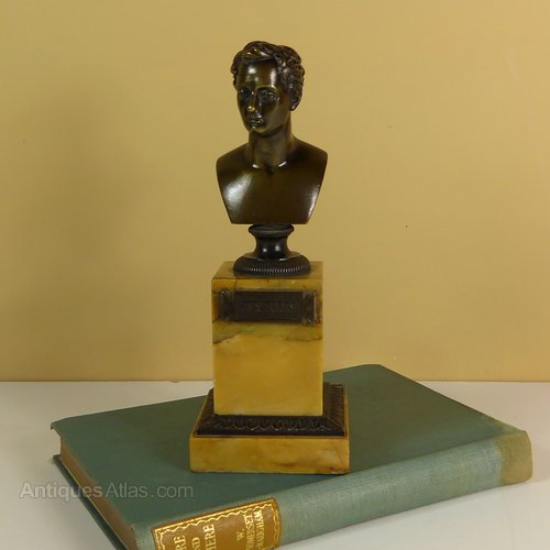 Antiques Atlas - 19th C Bronze Bust Of Byron