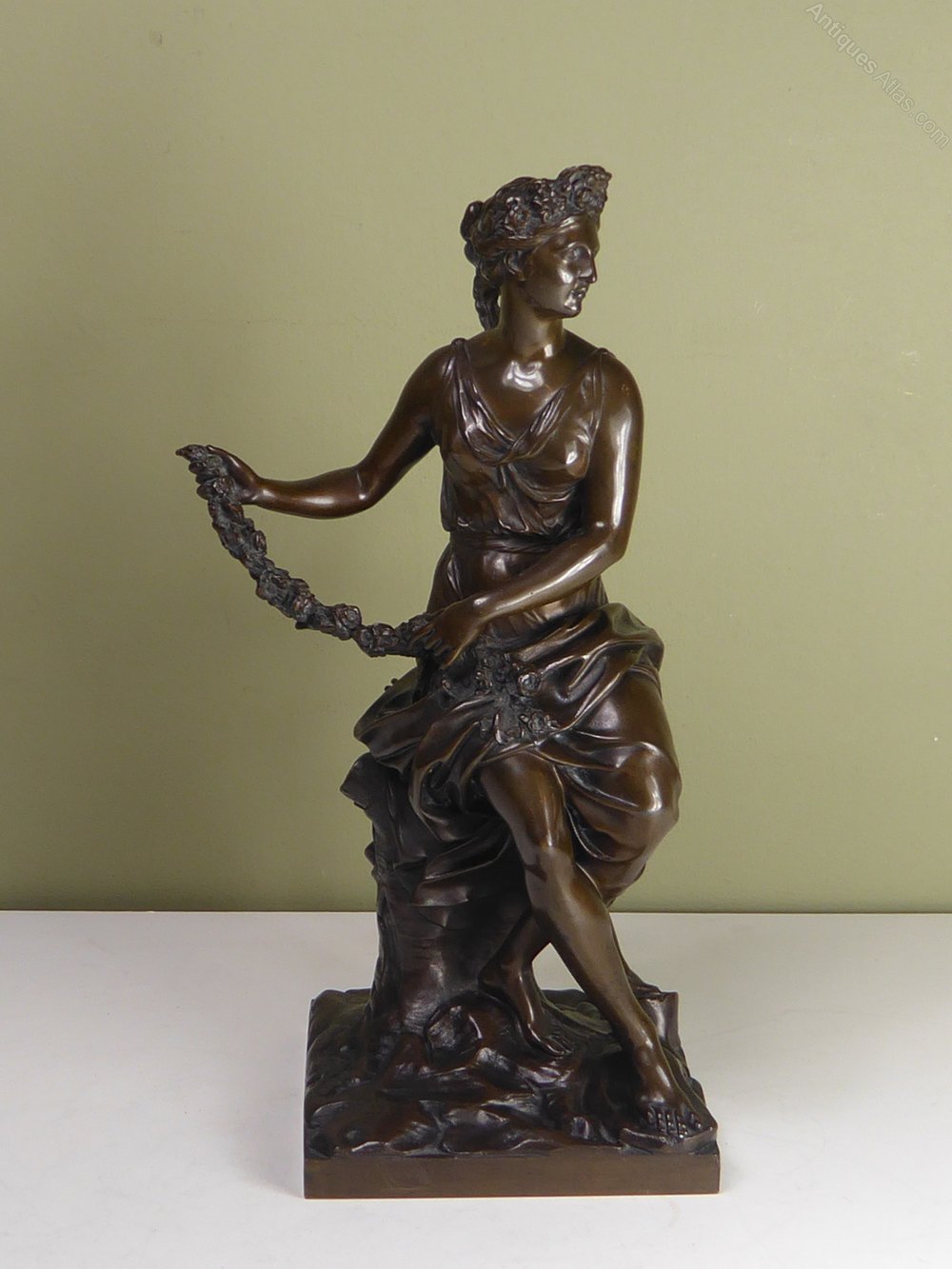 Antiques Atlas - 19th C Bronze Figure Of A Goddess By Collas