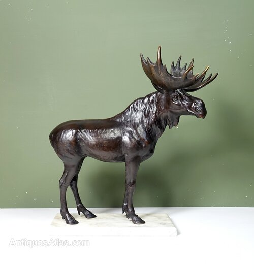 Antiques Atlas - 19th C Bronze Moose