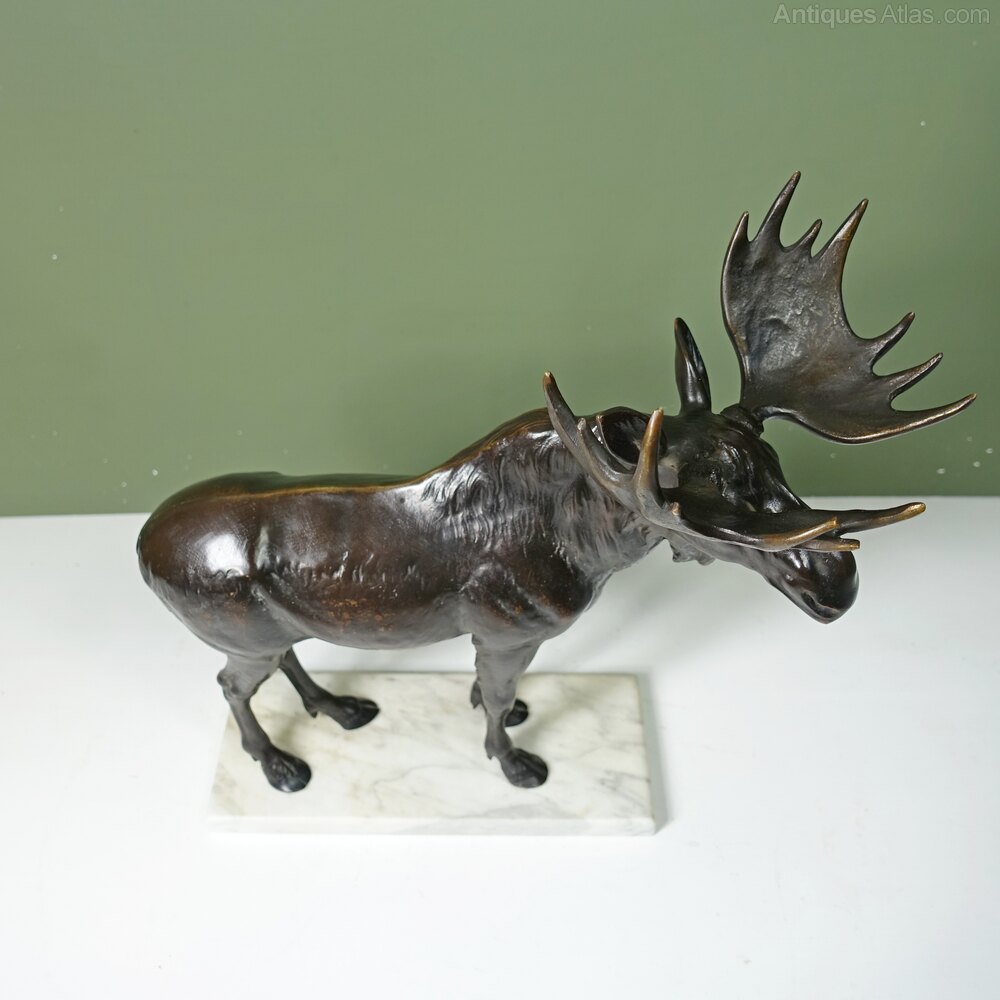 Antiques Atlas - 19th C Bronze Moose