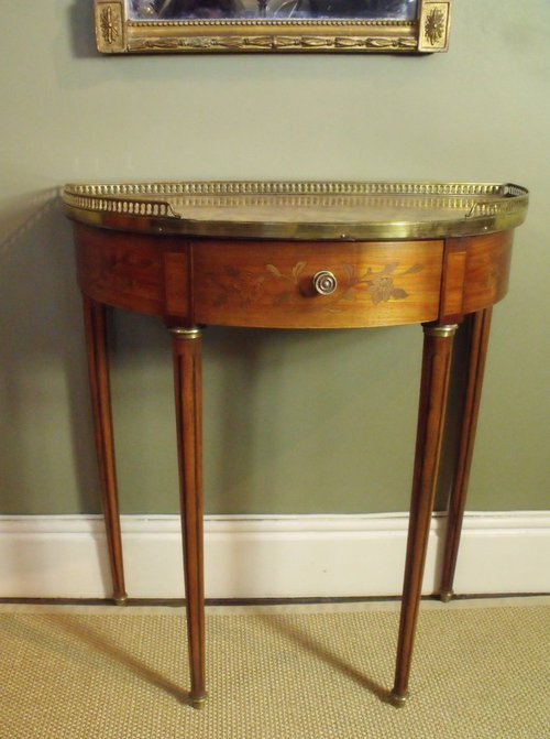 19th C Demilune Side Table - Antiques Atlas