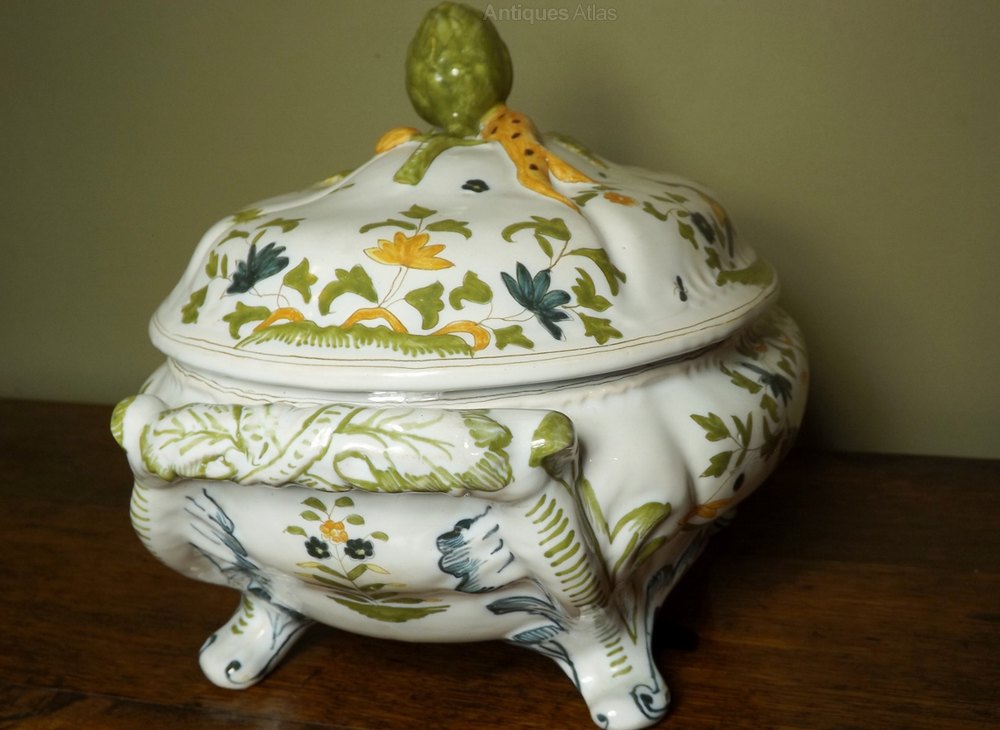 Antiques Atlas - 19th C Faience Tureen Dish
