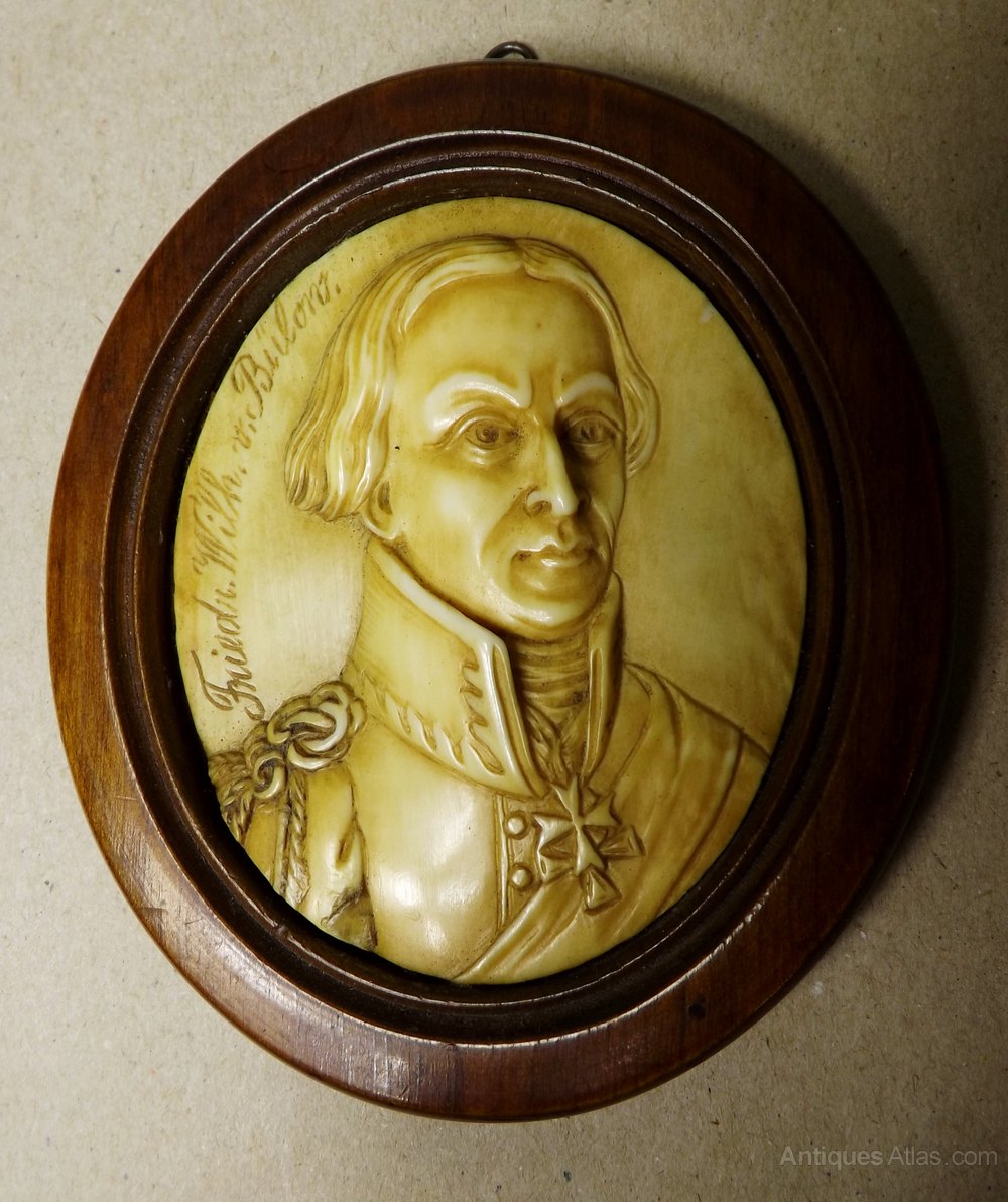 Antiques Atlas - 19th C Ivory Portrait Plaques