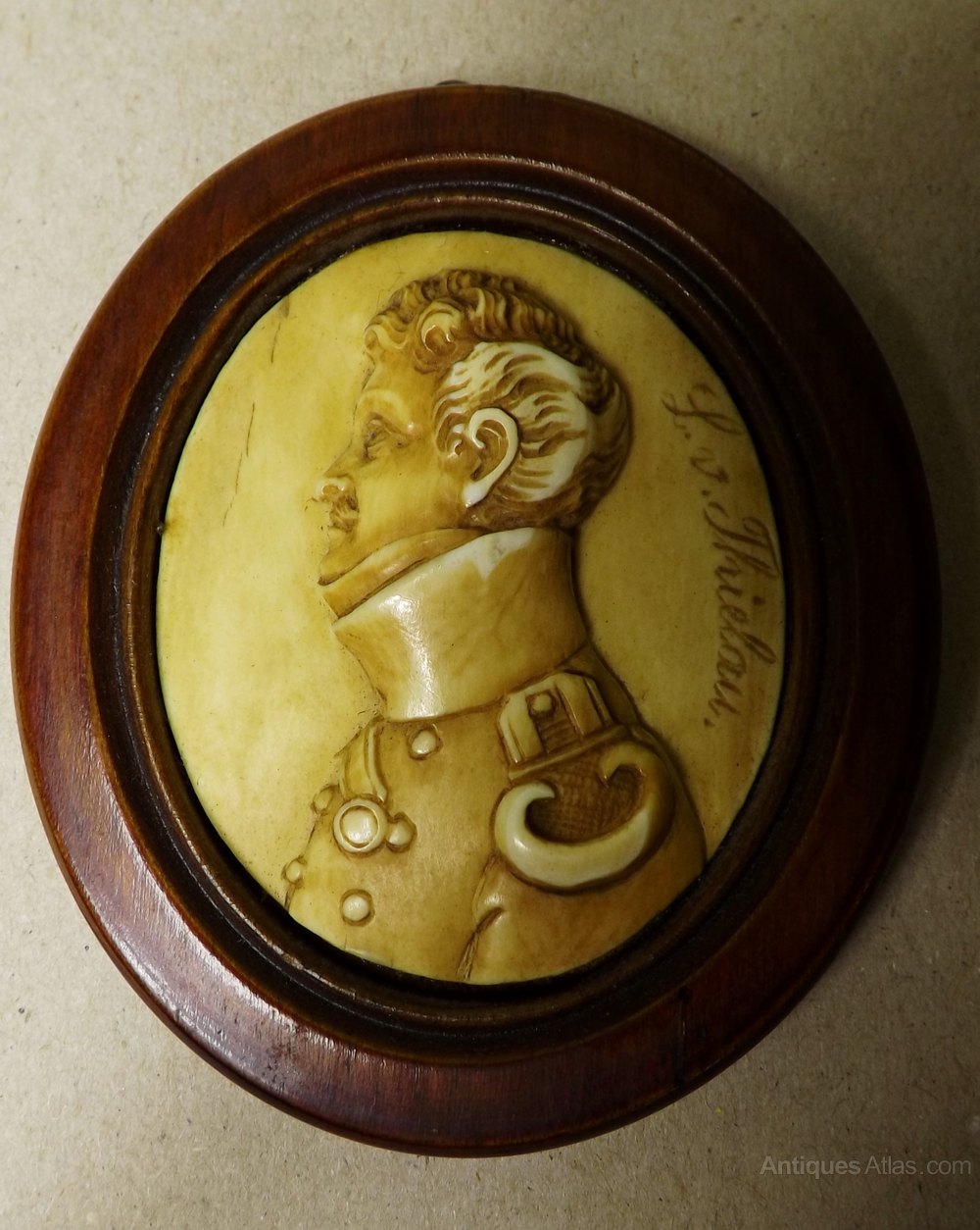 Antiques Atlas - 19th C Ivory Portrait Plaques