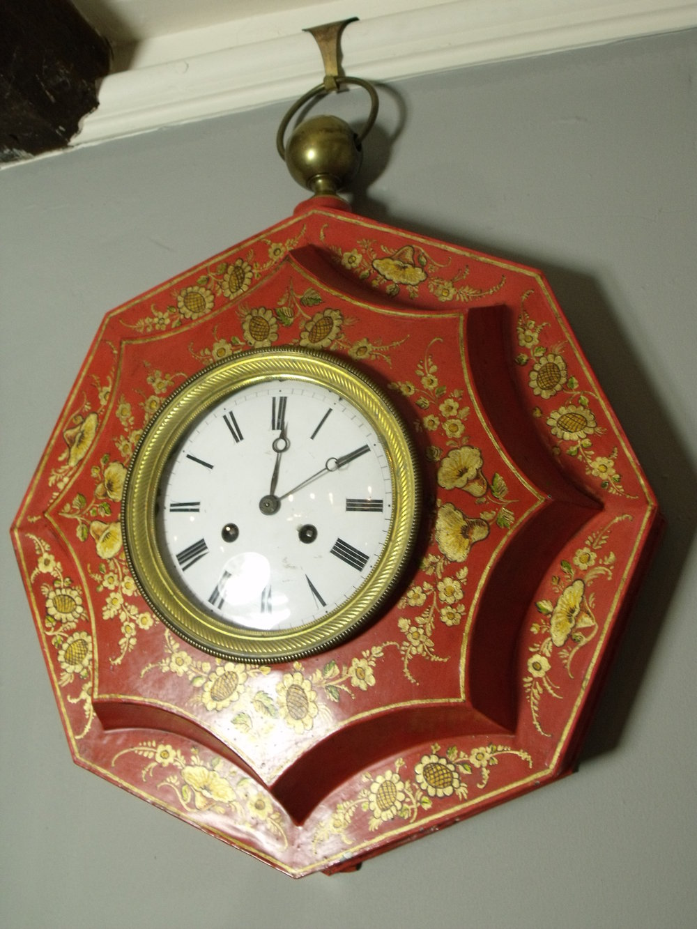 Antiques Atlas - 19th C Toleware Wall Clock