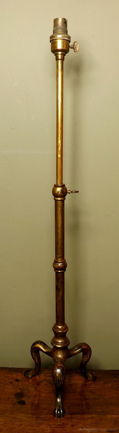 Antiques Atlas - 19th C Bronze & Brass Lamp Base