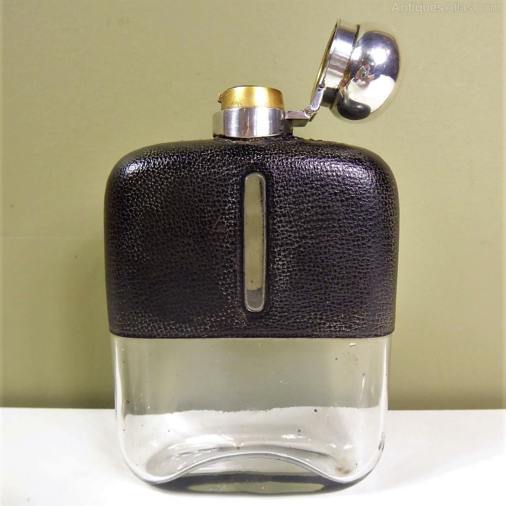 Antiques Atlas - A Large Silver Plated Hip Flask