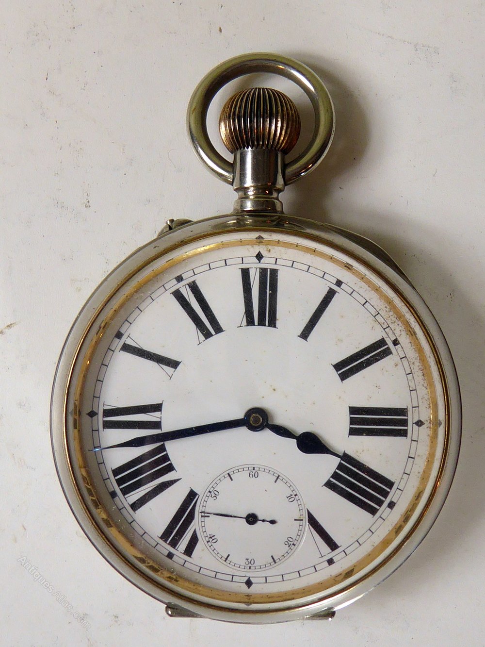 Antiques Atlas - A Silver Cased Goliath Watch