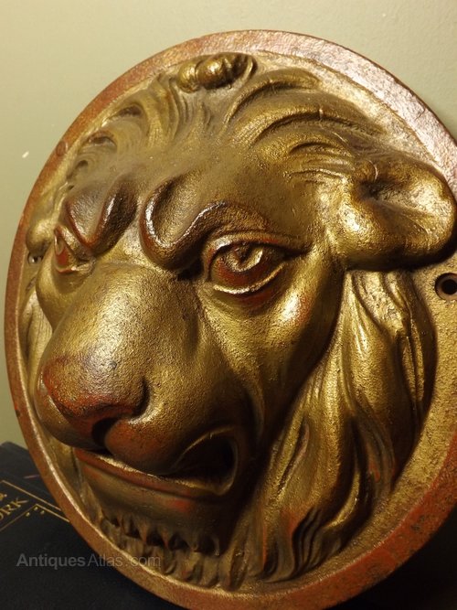 Antiques Atlas - Cast Iron Lion Mask