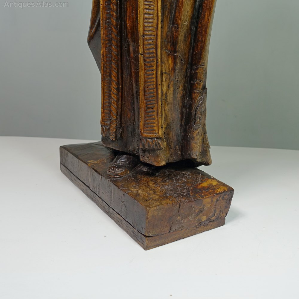 Antiques Atlas - Early 18th C Carved Figure Of St Paul