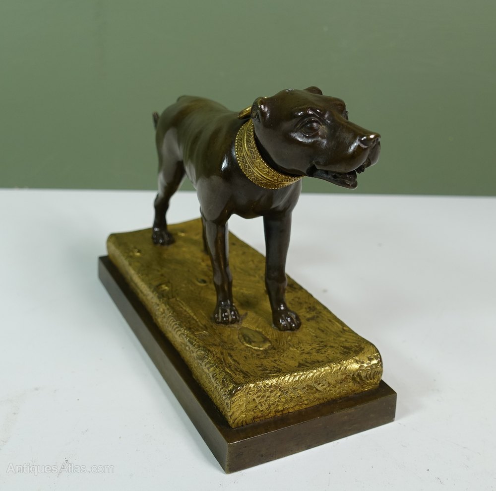 Antiques Atlas - Early 19th C Bronze Figure Of A Talbot Dog