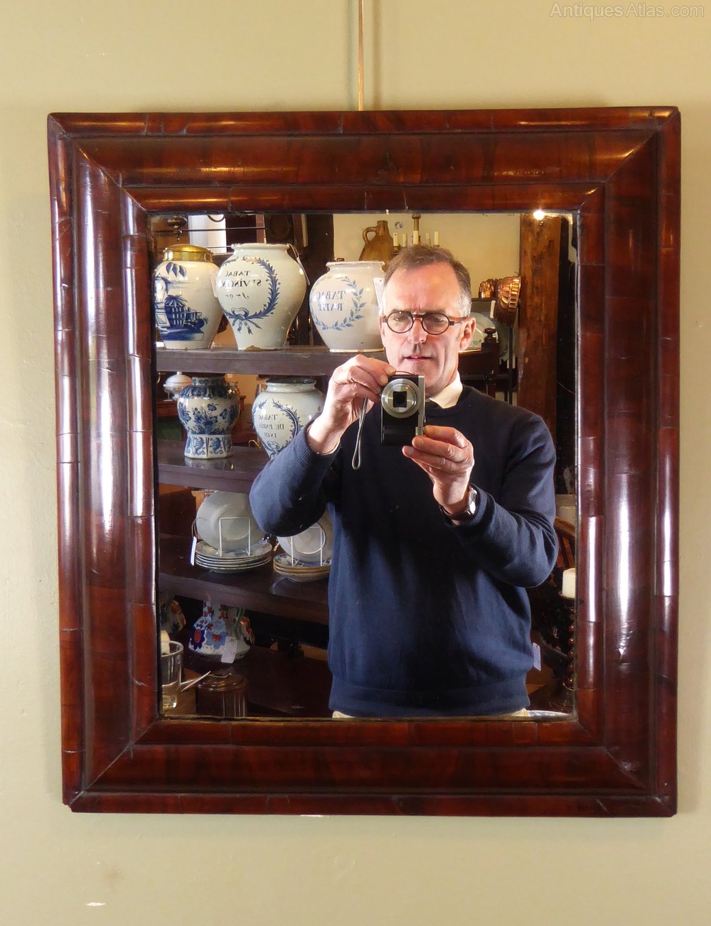 Antiques Atlas - George I Walnut Cushion Mirror