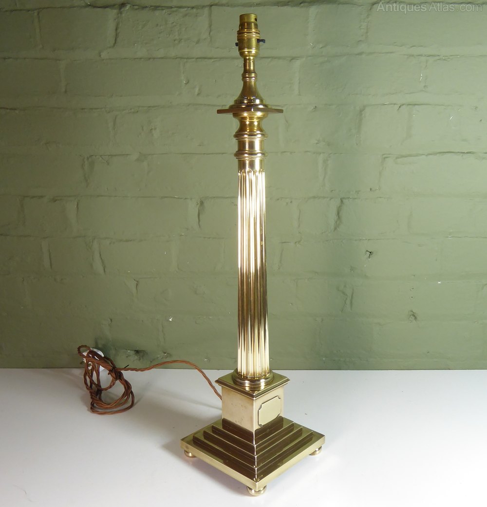 Antiques Atlas - Large 19th C Brass Lamp Base