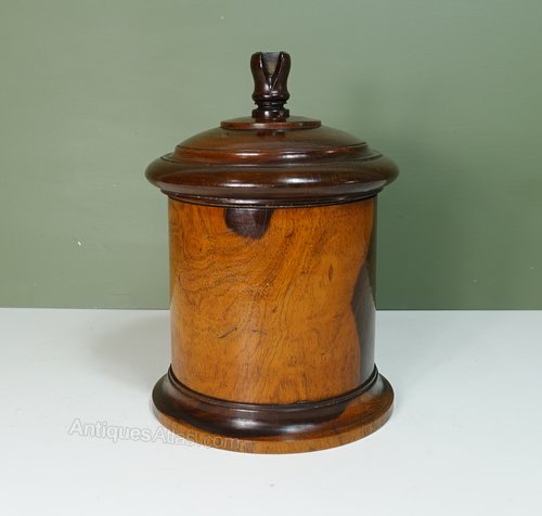 Antiques Atlas - Large 19th C Lignum Vitae Barrel String Box