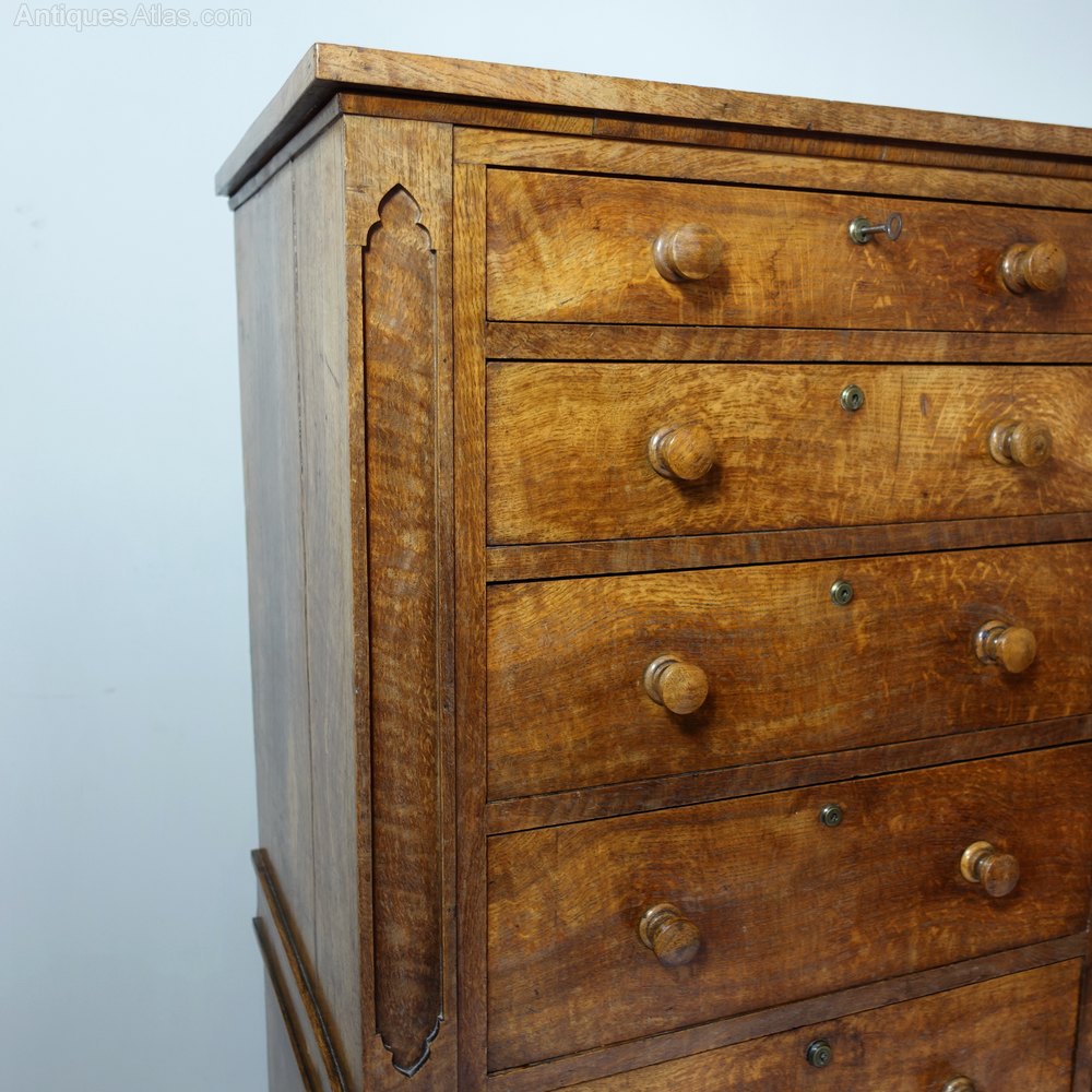 Large 19th C Wellington Chest - Antiques Atlas