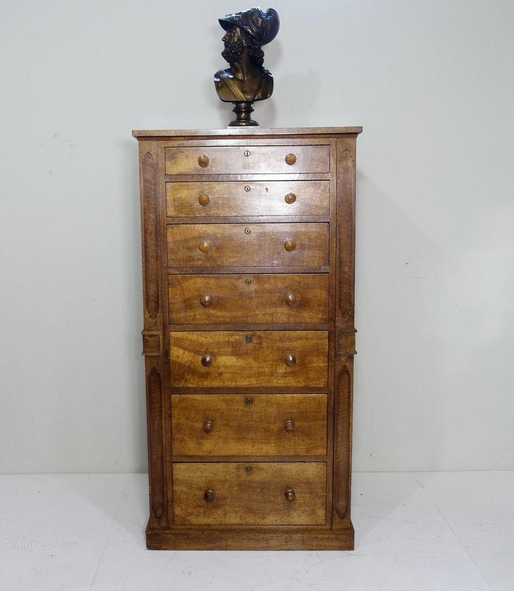 Large 19th C Wellington Chest - Antiques Atlas