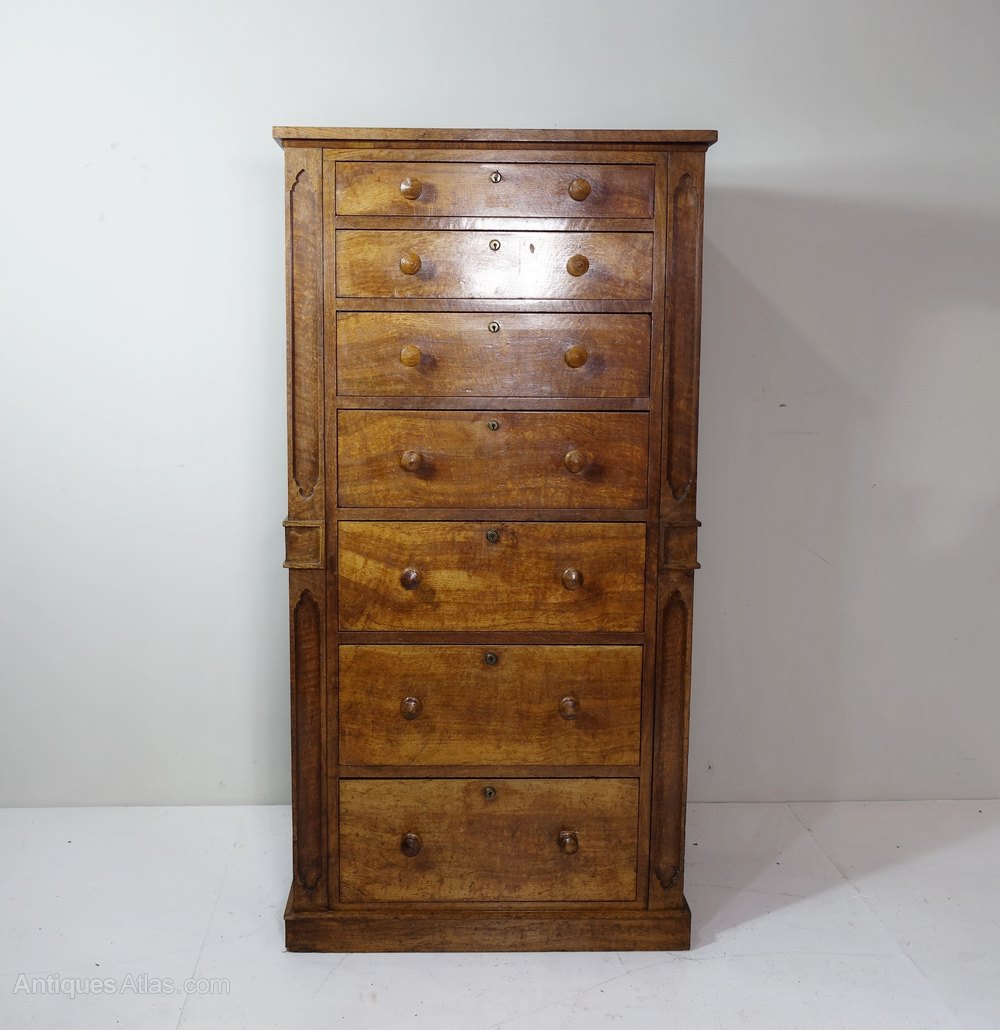 Large 19th C Wellington Chest - Antiques Atlas