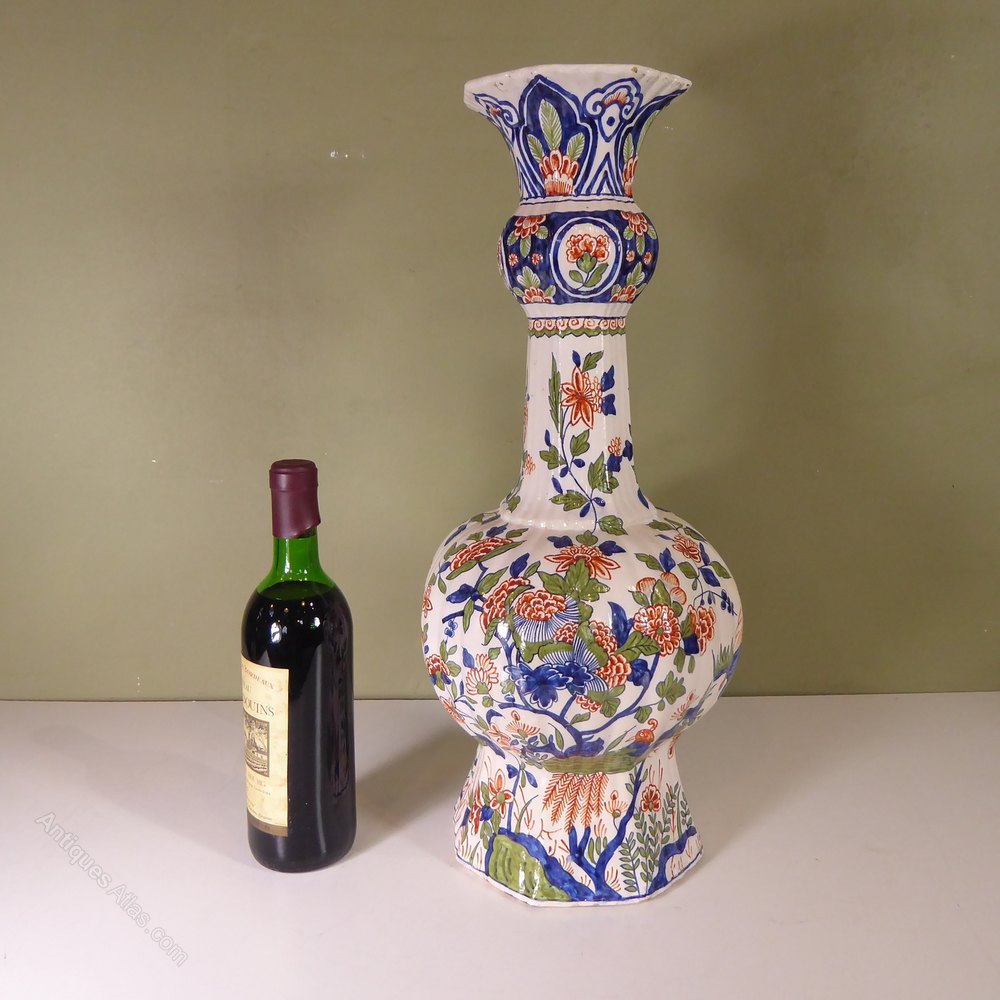 Antiques Atlas - Large Delft Polychrome Vase