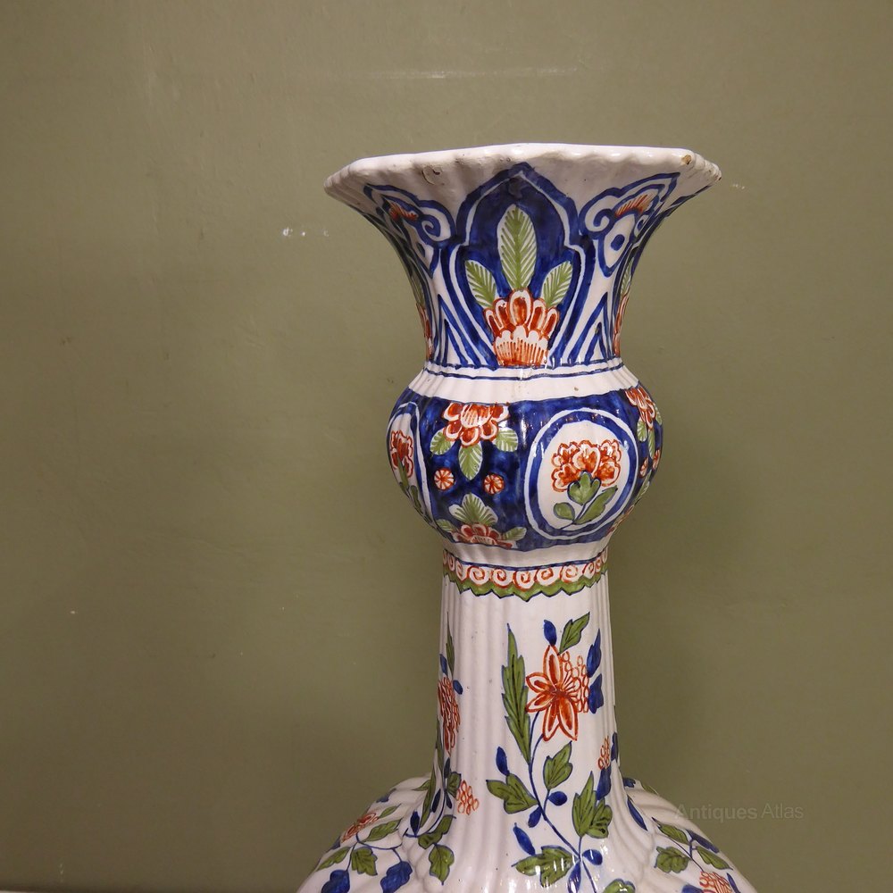 Antiques Atlas - Large Delft Polychrome Vase