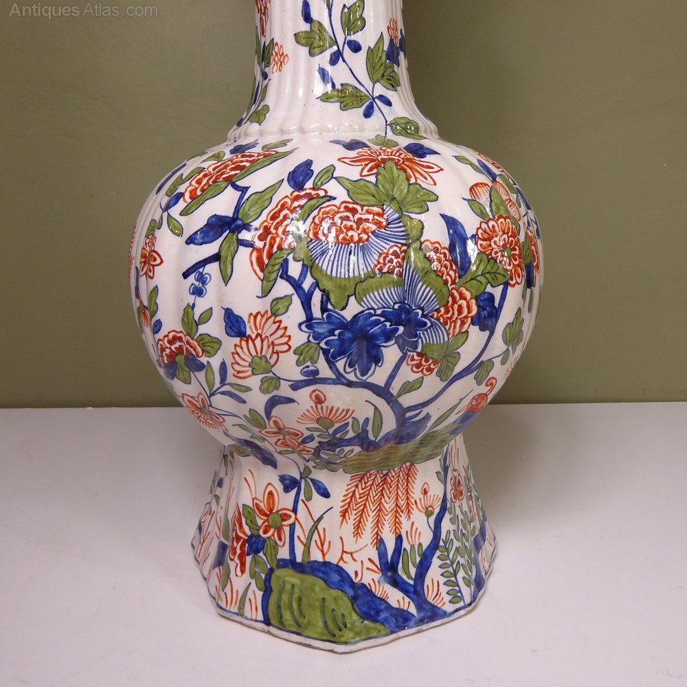 Antiques Atlas - Large Delft Polychrome Vase