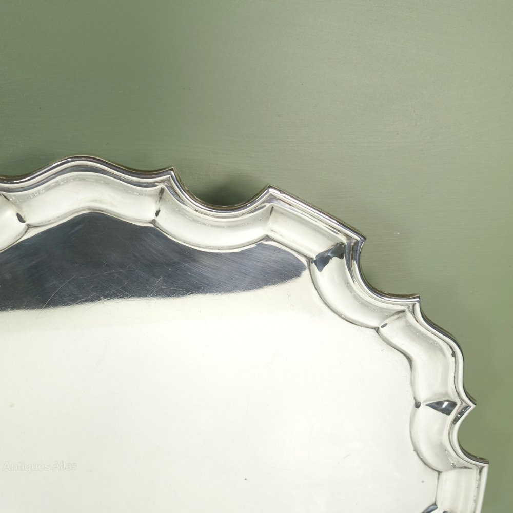 Antiques Atlas - Large Solid Silver Salver, 1908