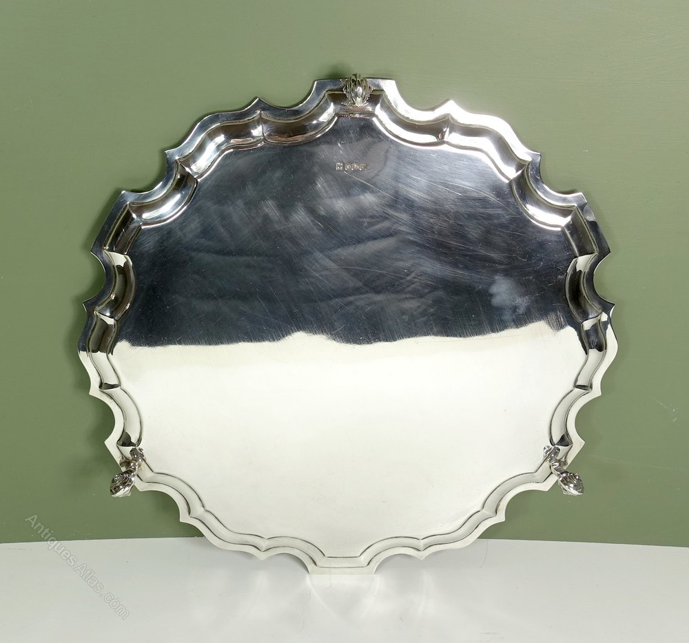 Antiques Atlas - Large Solid Silver Salver, 1908