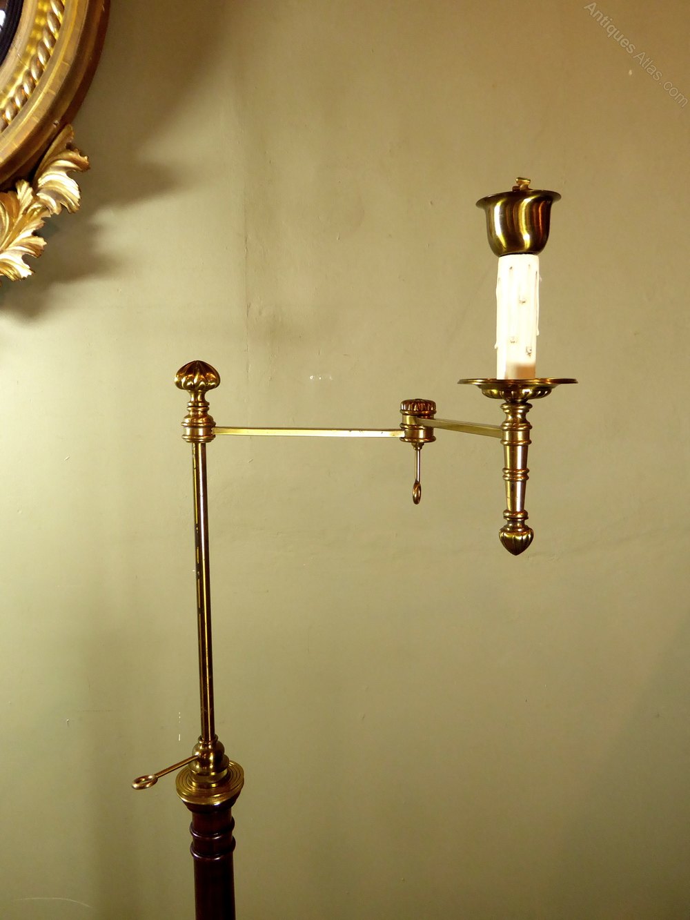 Antiques Atlas - Mahogany & Brass Reading Light