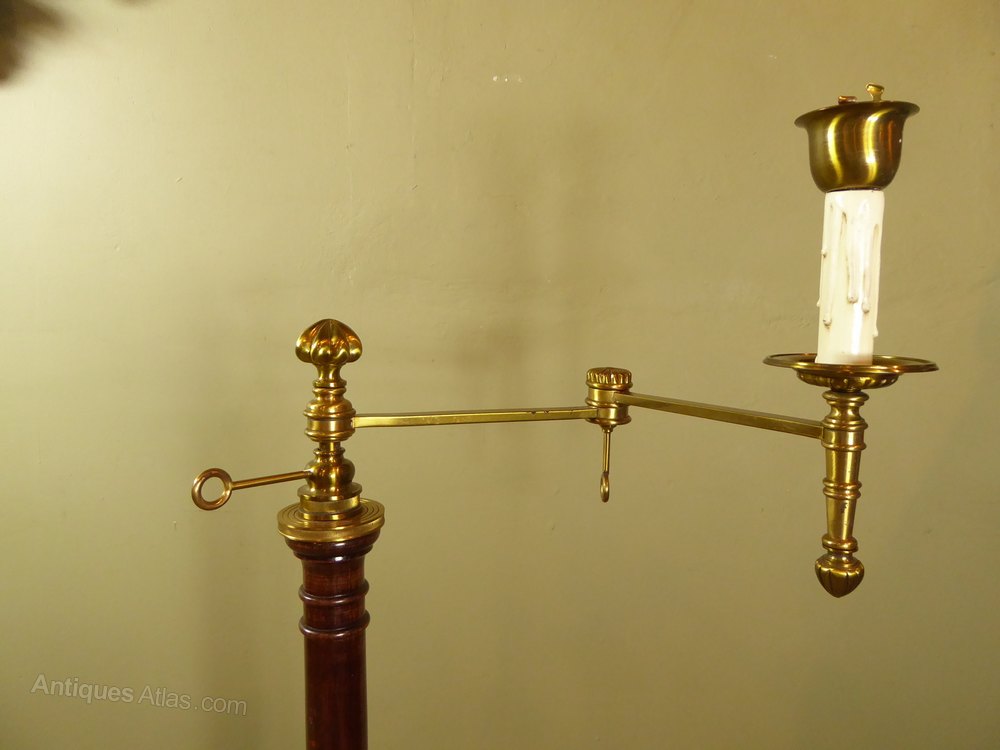 Antiques Atlas - Mahogany & Brass Reading Light