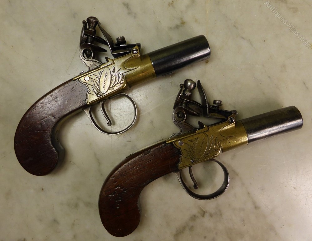 Antiques Atlas - Pair Of 18th C Flintlock Pistols
