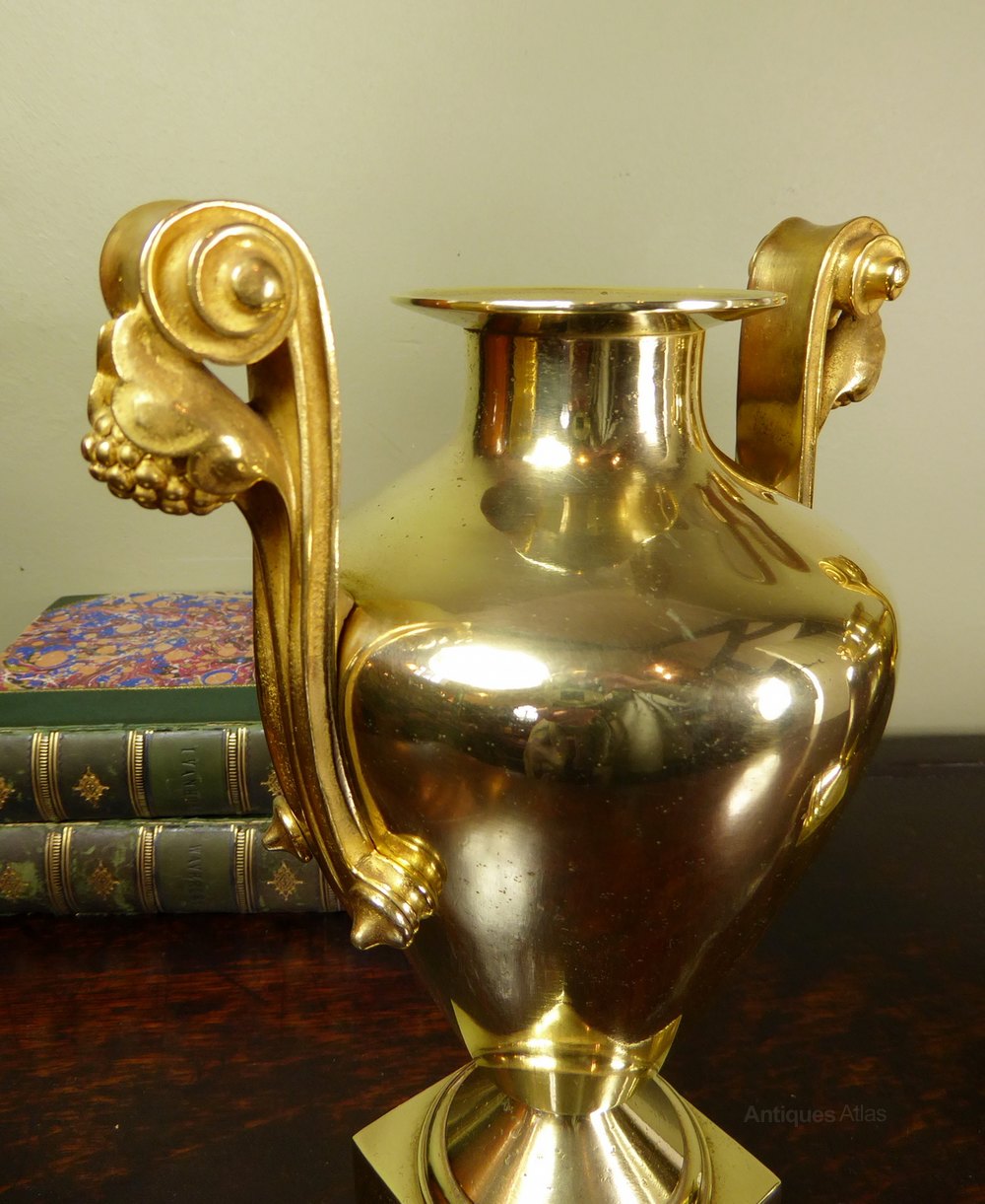 Antiques Atlas - Pair Of 19th C Brass & Ormolu Vases