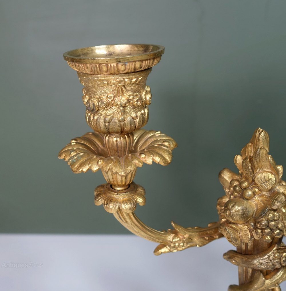 Antiques Atlas - Pair Of 19th C Ormolu Candlesticks