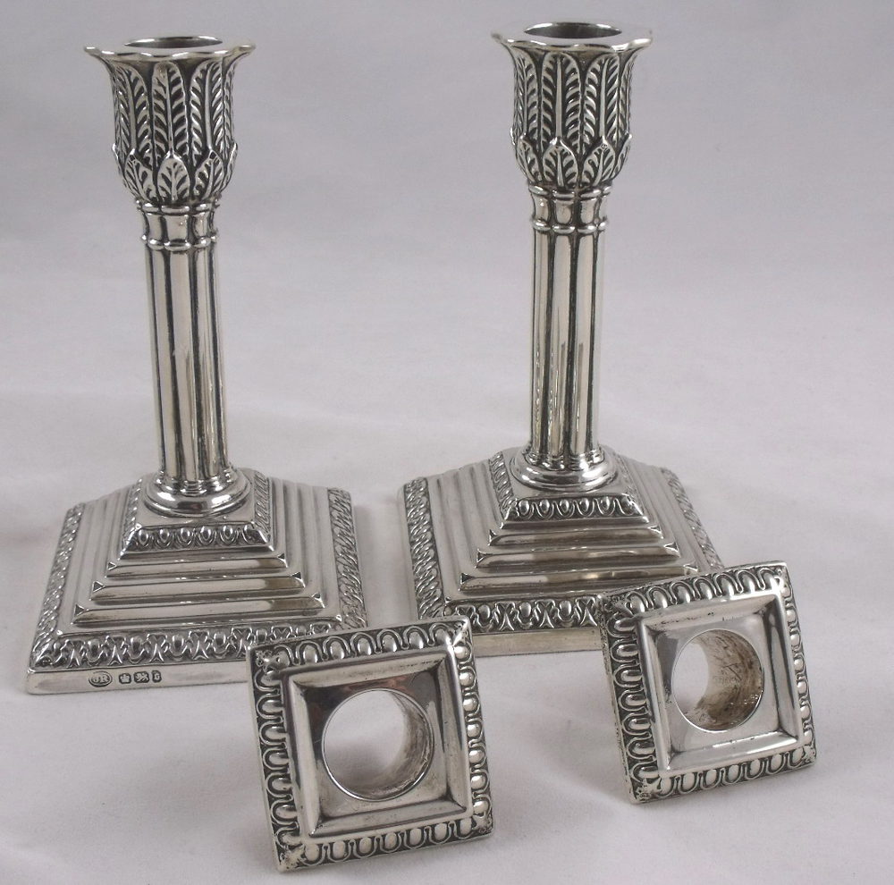 Antiques Atlas - Pair Of 19th C Silver Candlesticks