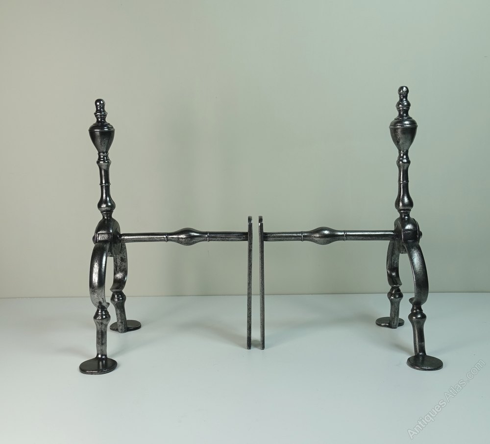 Antiques Atlas - Pair Of Georgian Steel Fire Dogs