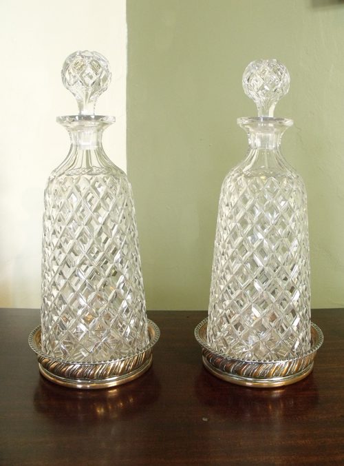 Antiques Atlas - Pair Of Large Cut Glass Decanters