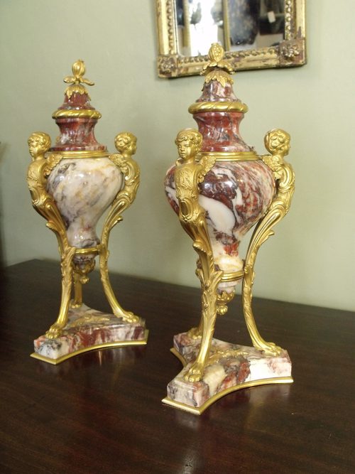 Antiques Atlas - Pair Of Marble & Ormolu Vases