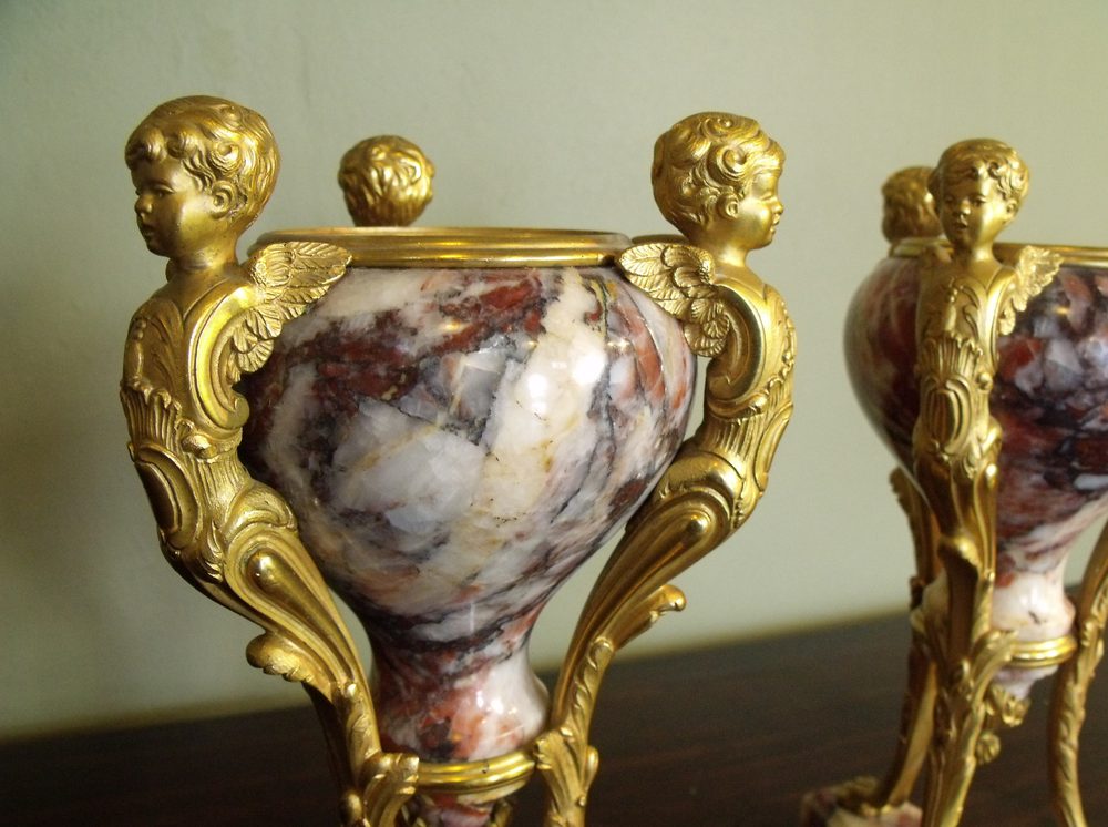 Antiques Atlas - Pair Of Marble & Ormolu Vases