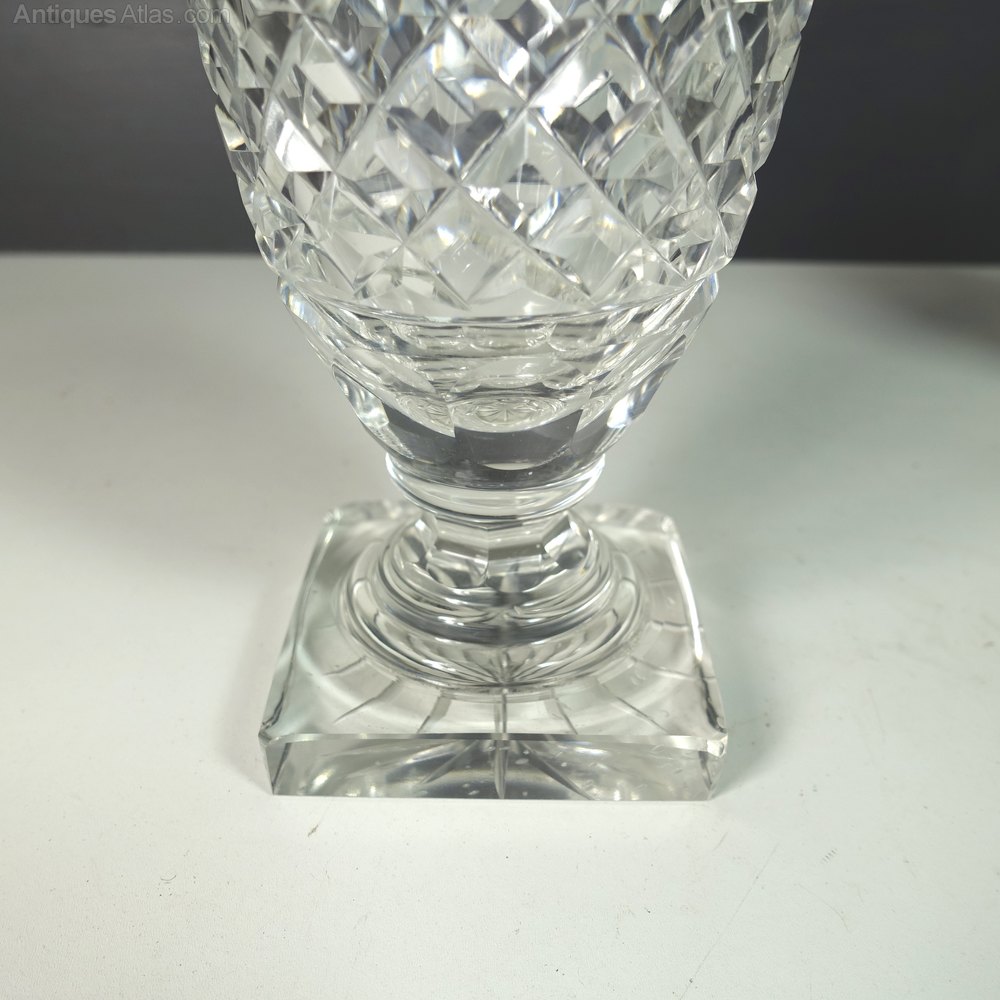 Antiques Atlas - Pair Of Regency Cut Glass Vases & Covers