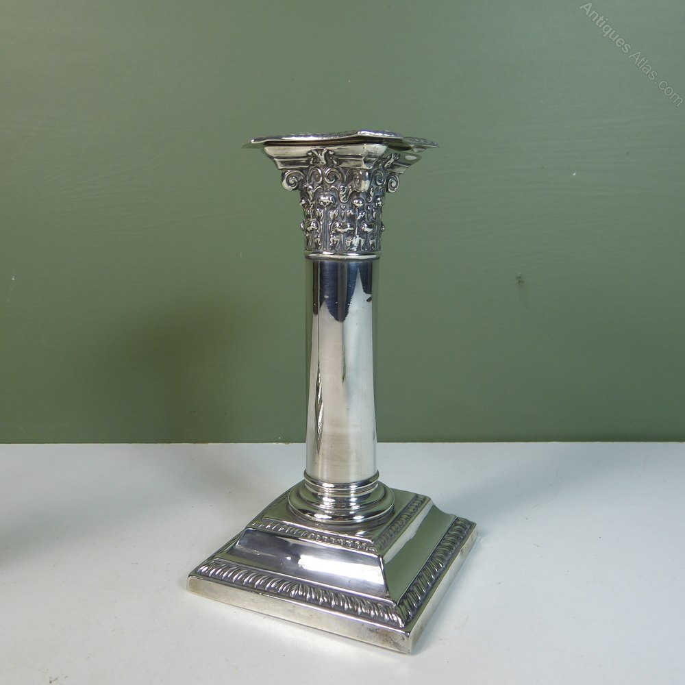Antiques Atlas - Pair Of Silver Candlesticks 1877